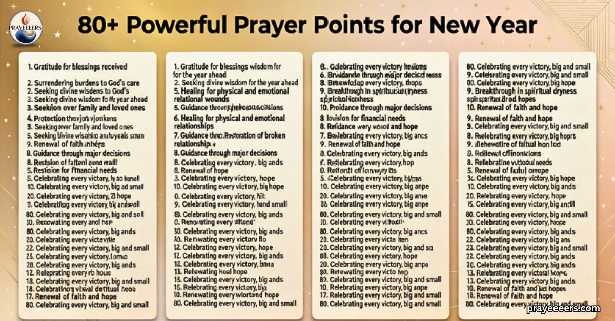80+ Powerful Prayer Points for New Year to Seek Guidance